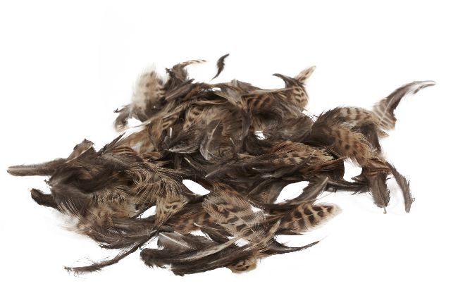 Løse fjer i pose | brun m. prikker | Fri fragt fra 599,-